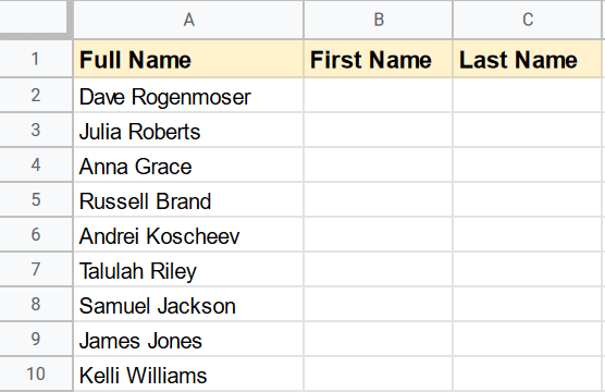 4 Easy Ways to Separate First and Last Names in Google Sheets ...